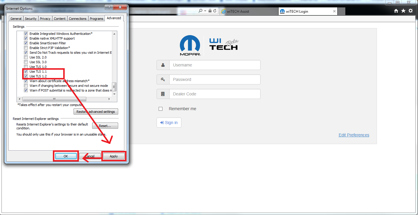 IMPORTANT wiTECH 2.0 System Security Updates and web browser ...